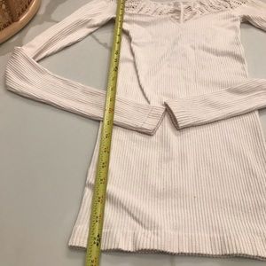 Free People | Tops | Free People Ribbed Seamless Cutout Neck Tee | Poshmark